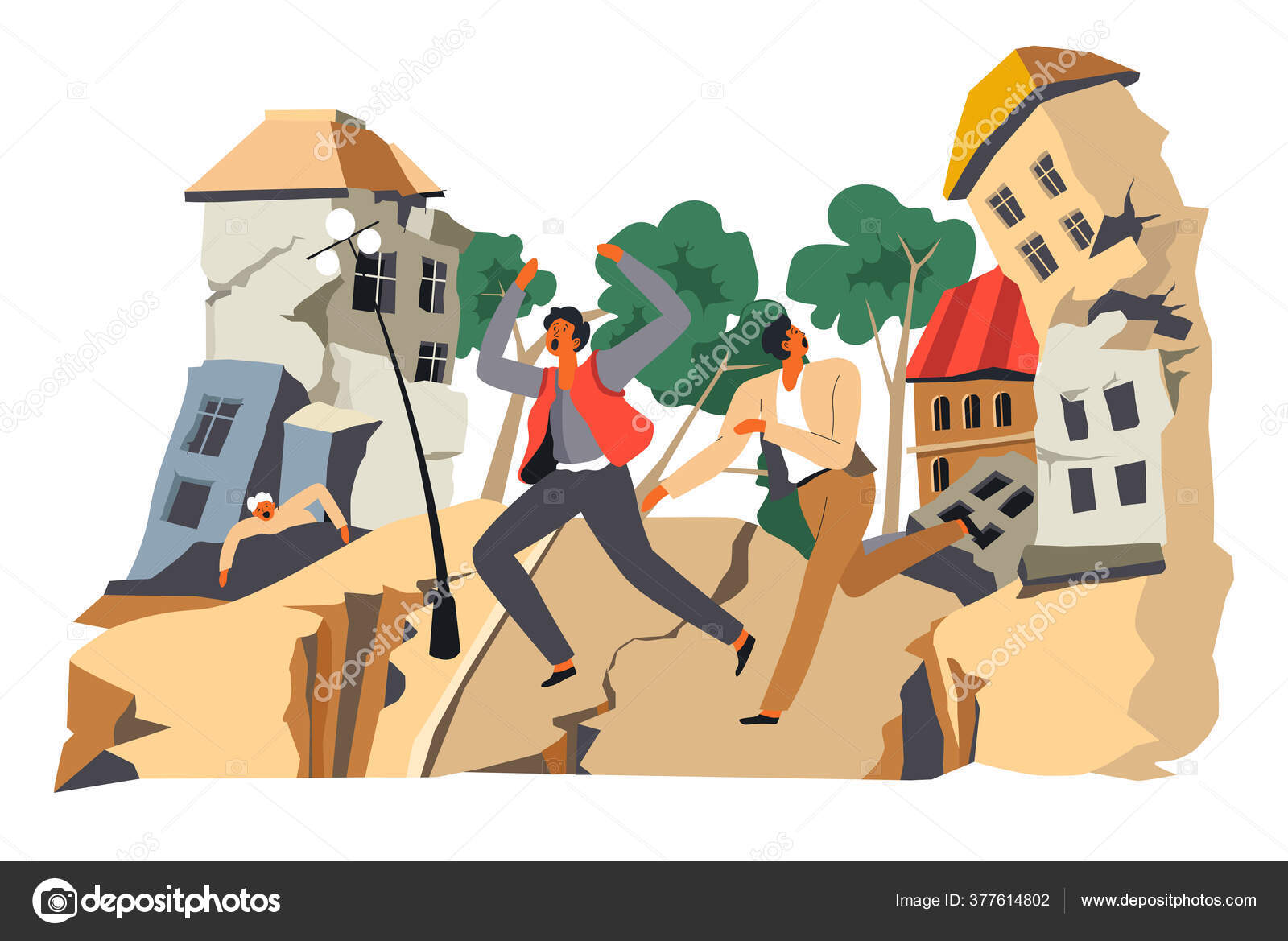 People Escaping Clipart