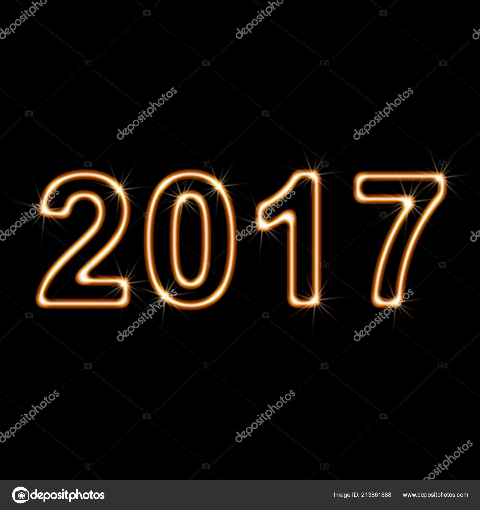 2017 Black Background Illustration — Stock Photo © PirenX #213861888