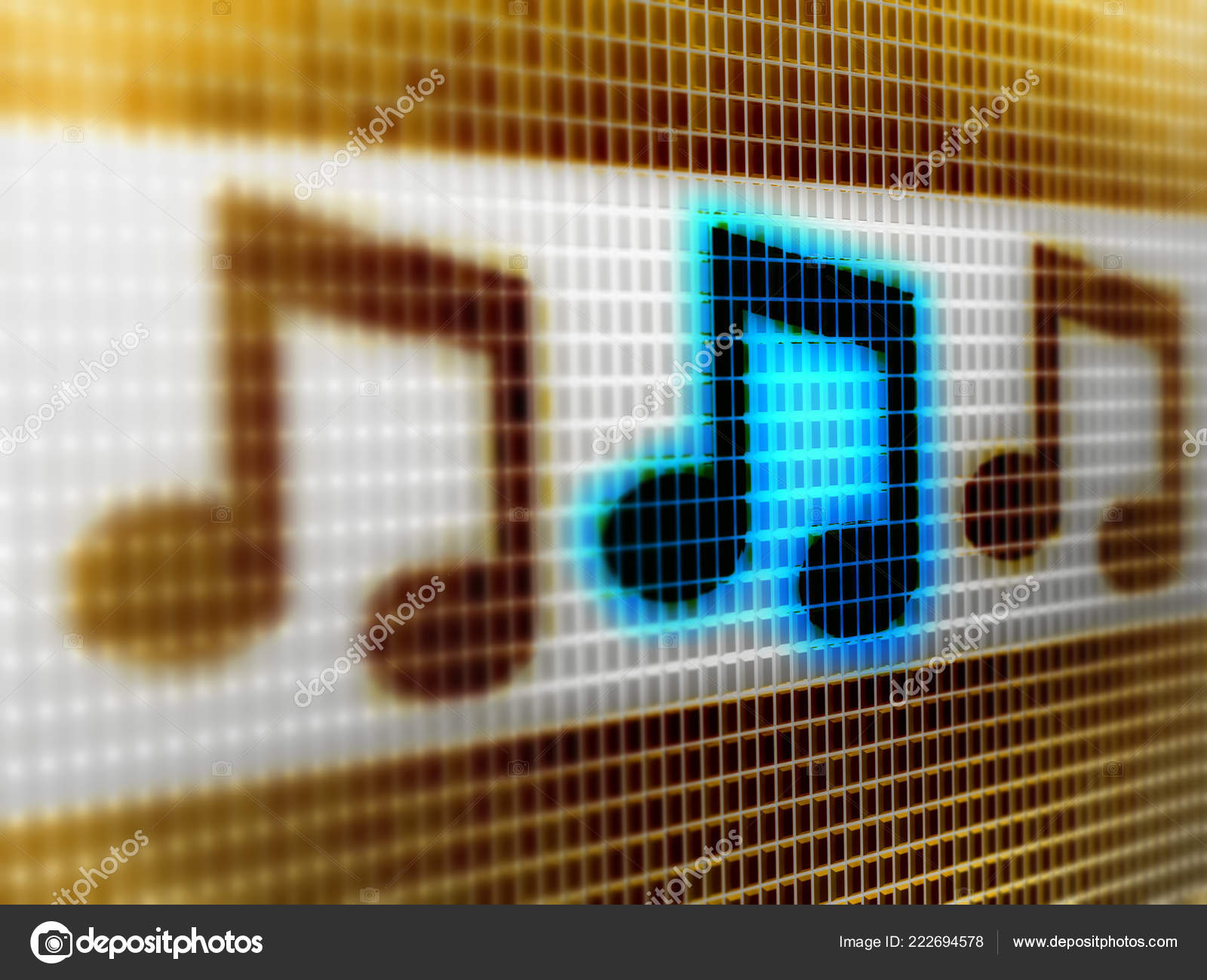 Musical Note Screen Illustration — Stock Photo © PirenX #222694578