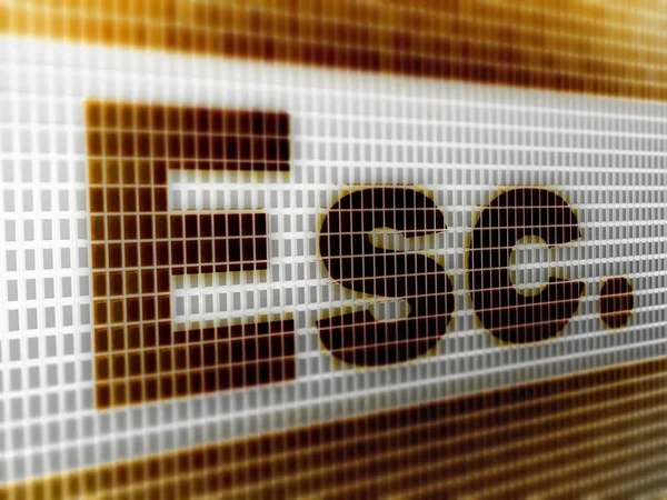 Escape button in the screen. 3D Illustration. - Stock Image - Everypixel