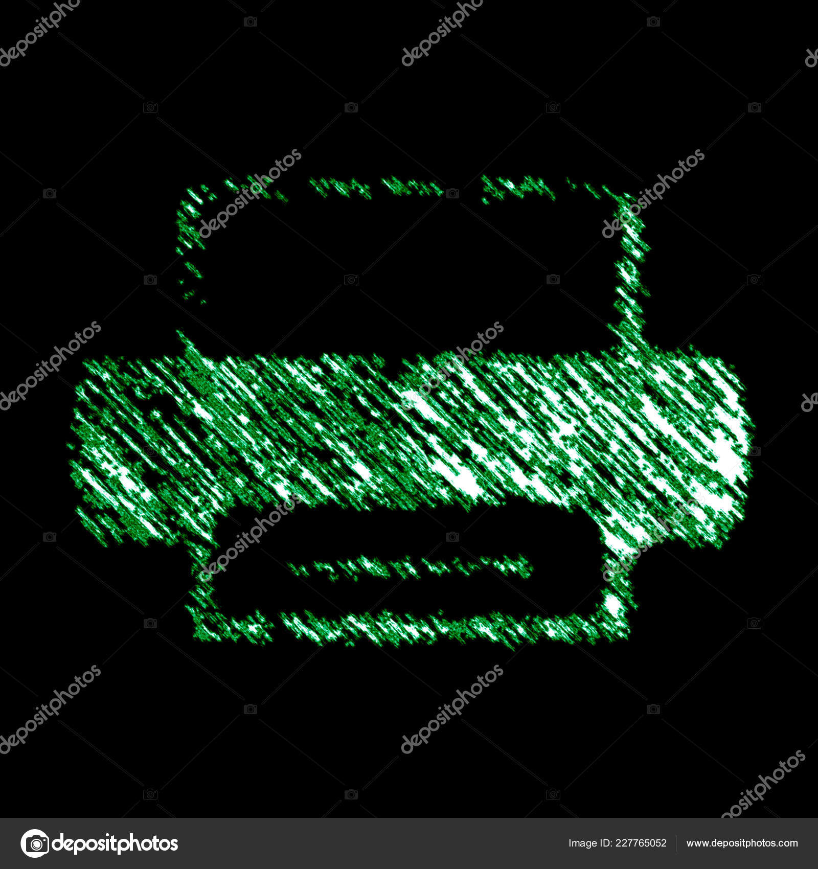 Printer Icon Black Background Illustration Stock Photo by ©PirenX 227765052