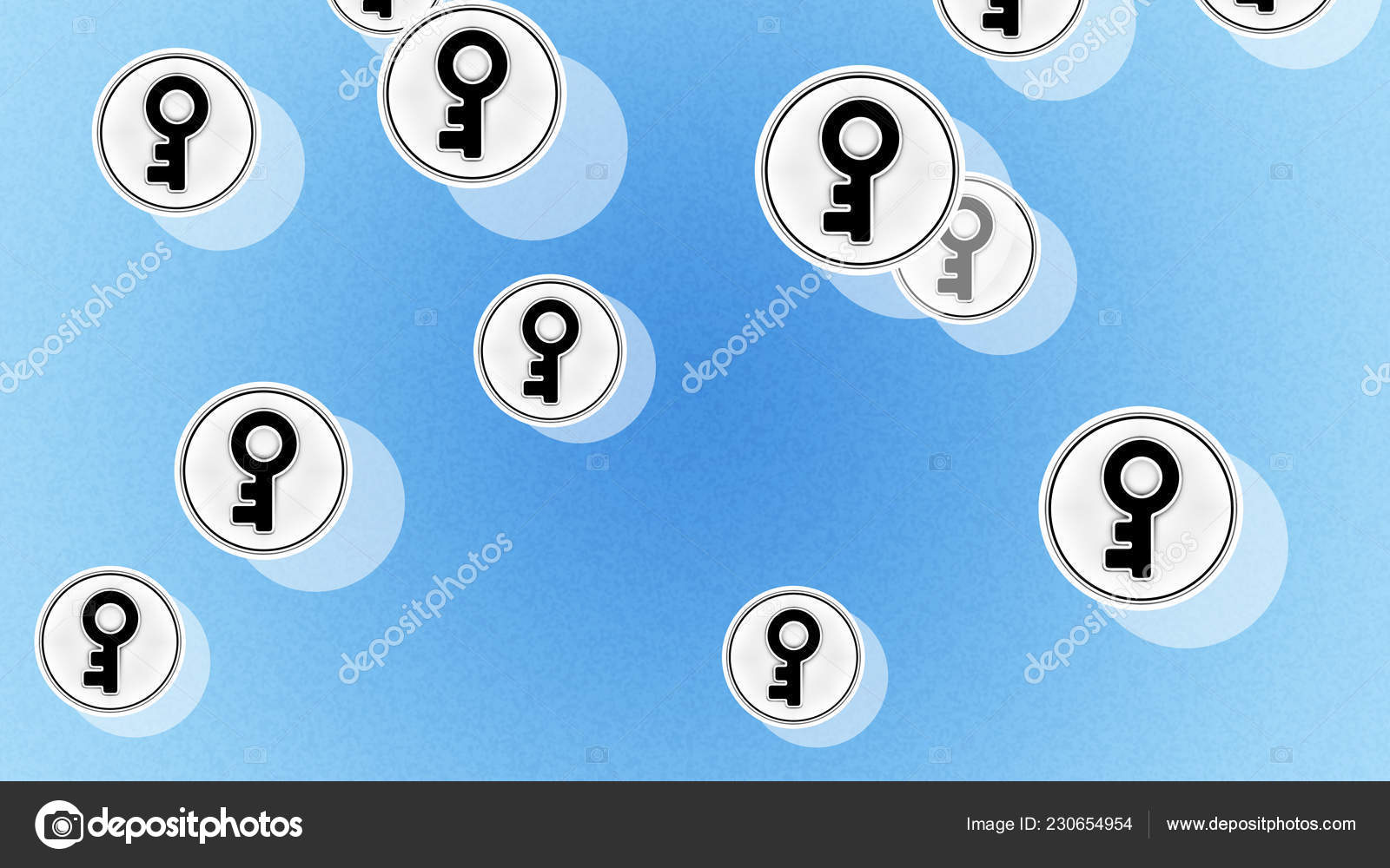 Key Icons Blue Background Illustration Stock Photo by ©PirenX 230654954