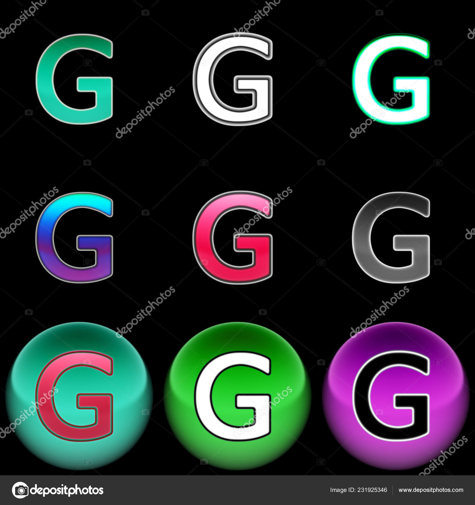 Letter Icon Color Illustration — Stock Photo © PirenX #231925346