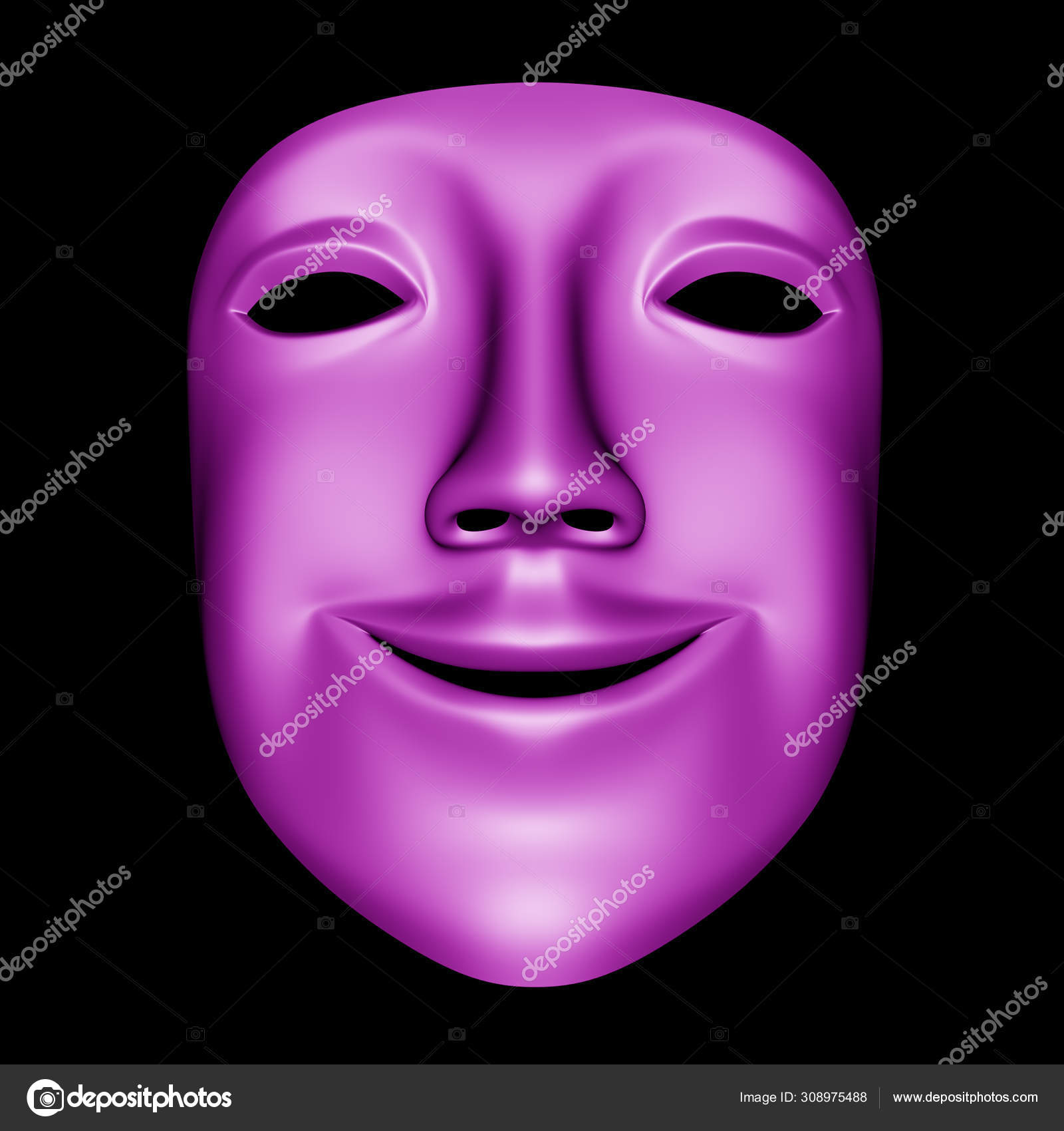 Mask Black Background Illustration Stock Photo by ©PirenX 308975488