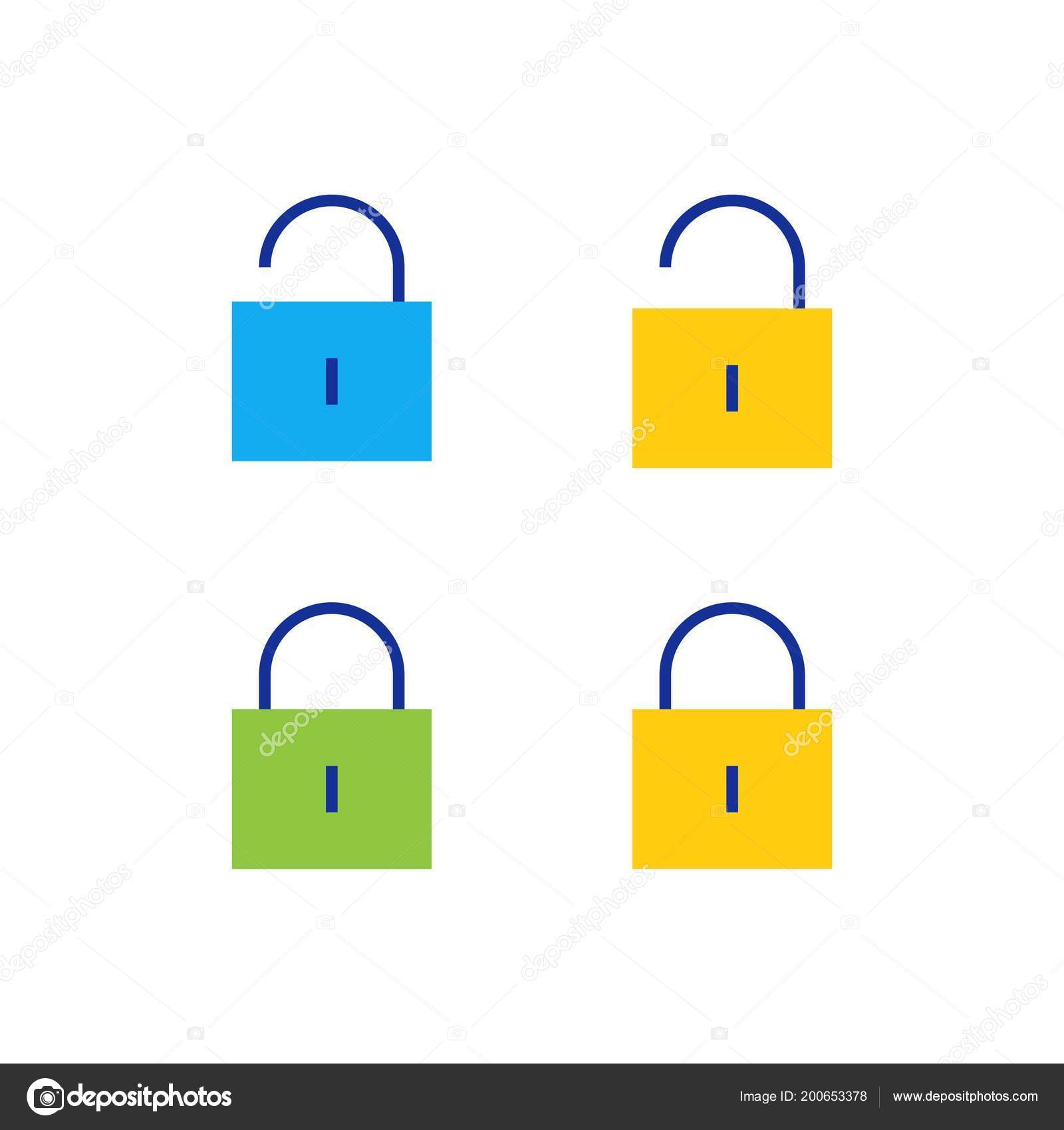 Lock Unlock Icons Stock Vector by ©Den.Barbulat 200653378 Lock Unlock Icons Stock Vector by ©Den.Barbulat 200653378