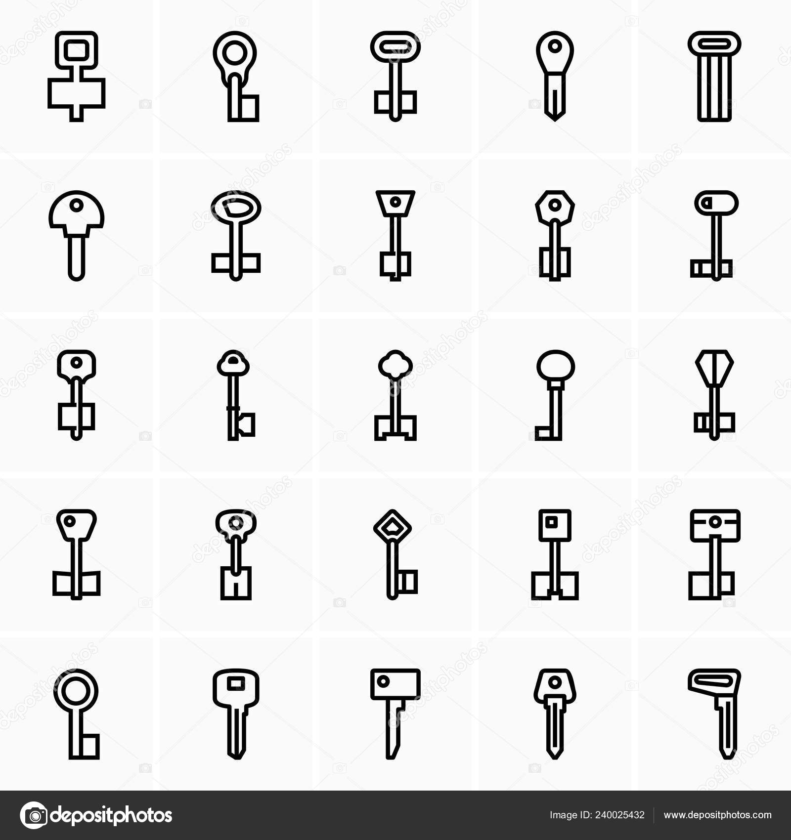 Different Types Shapes Keys Vector Stock Vector by ©Den.Barbulat 240025432 Different Types Shapes Keys Vector Stock Vector by ©Den.Barbulat 240025432