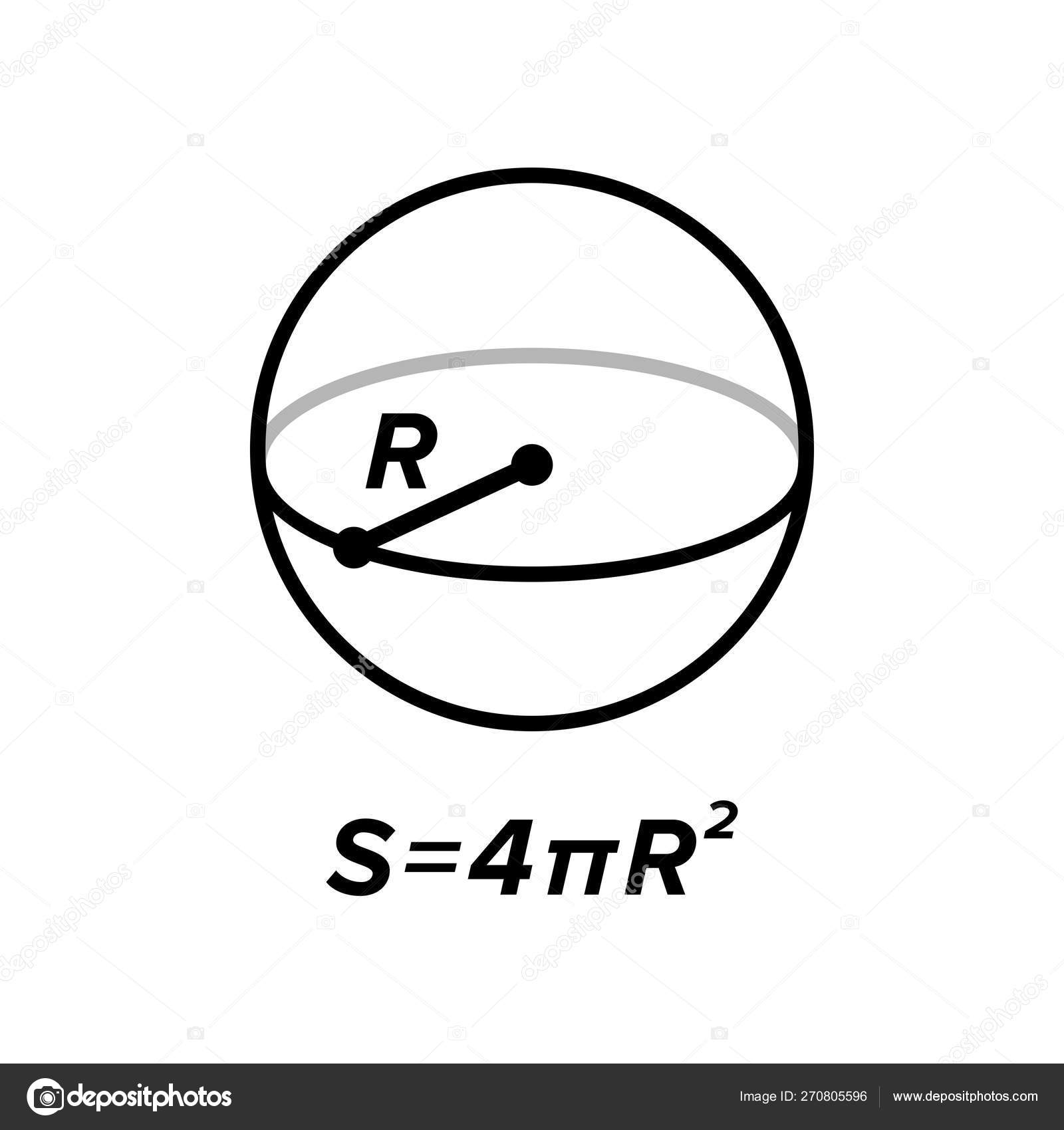 Surface Area Sphere Vector Stock Vector by ©Den.Barbulat 270805596