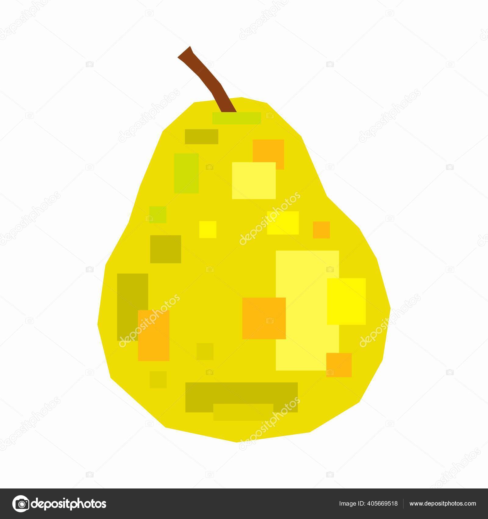 Fruta Pêra Design Plano Pixel Vetor de stock de ©Den.Barbulat 405669518