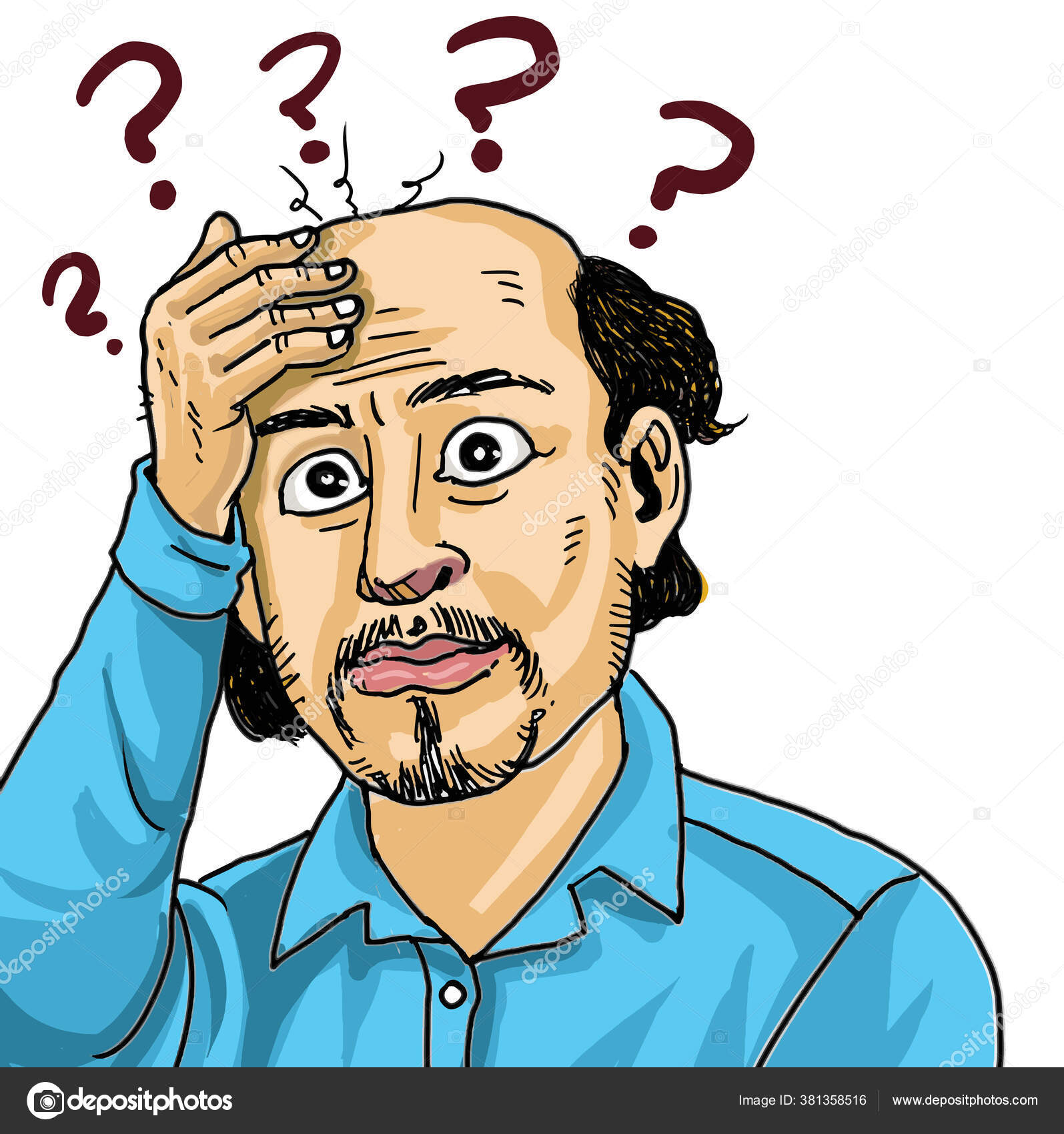 Illustration Forgetful Businessman Stock Vector By ©azdesign64 381358516