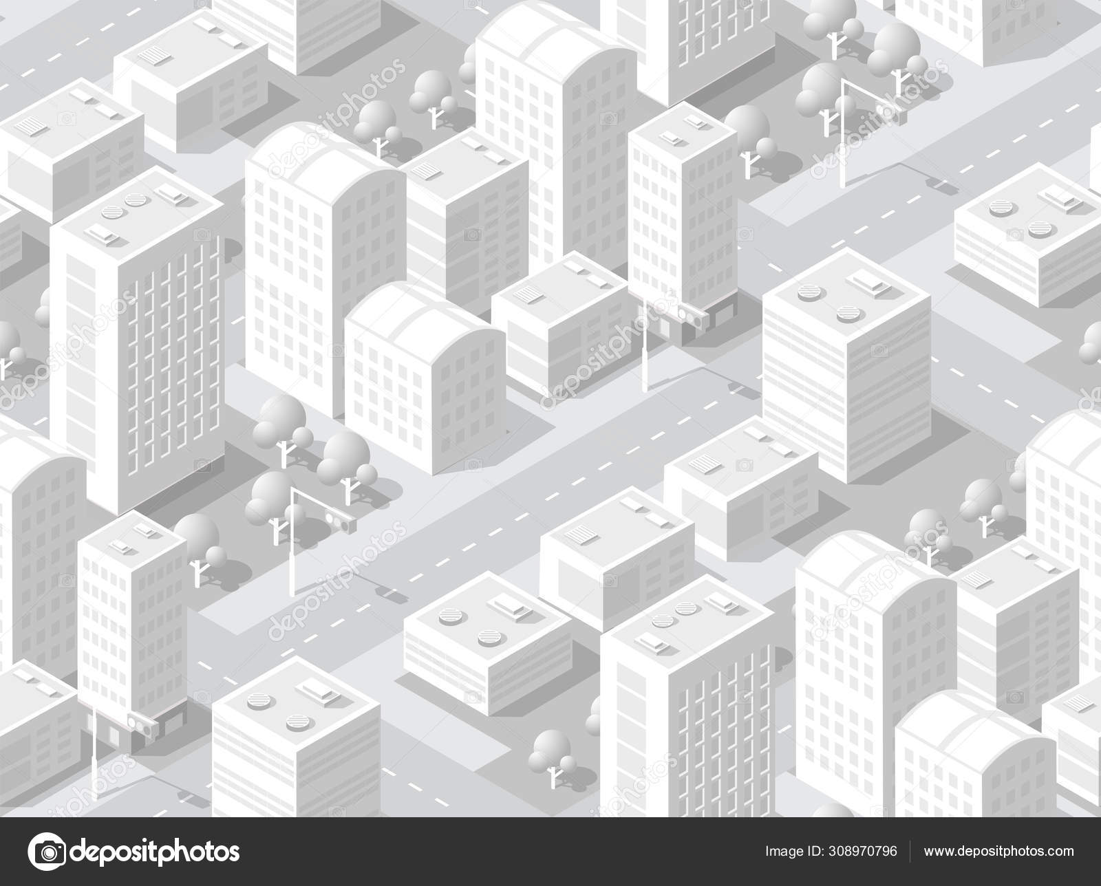 Urban isometric area Stock Vector Image by ©alexzel21 #308970796