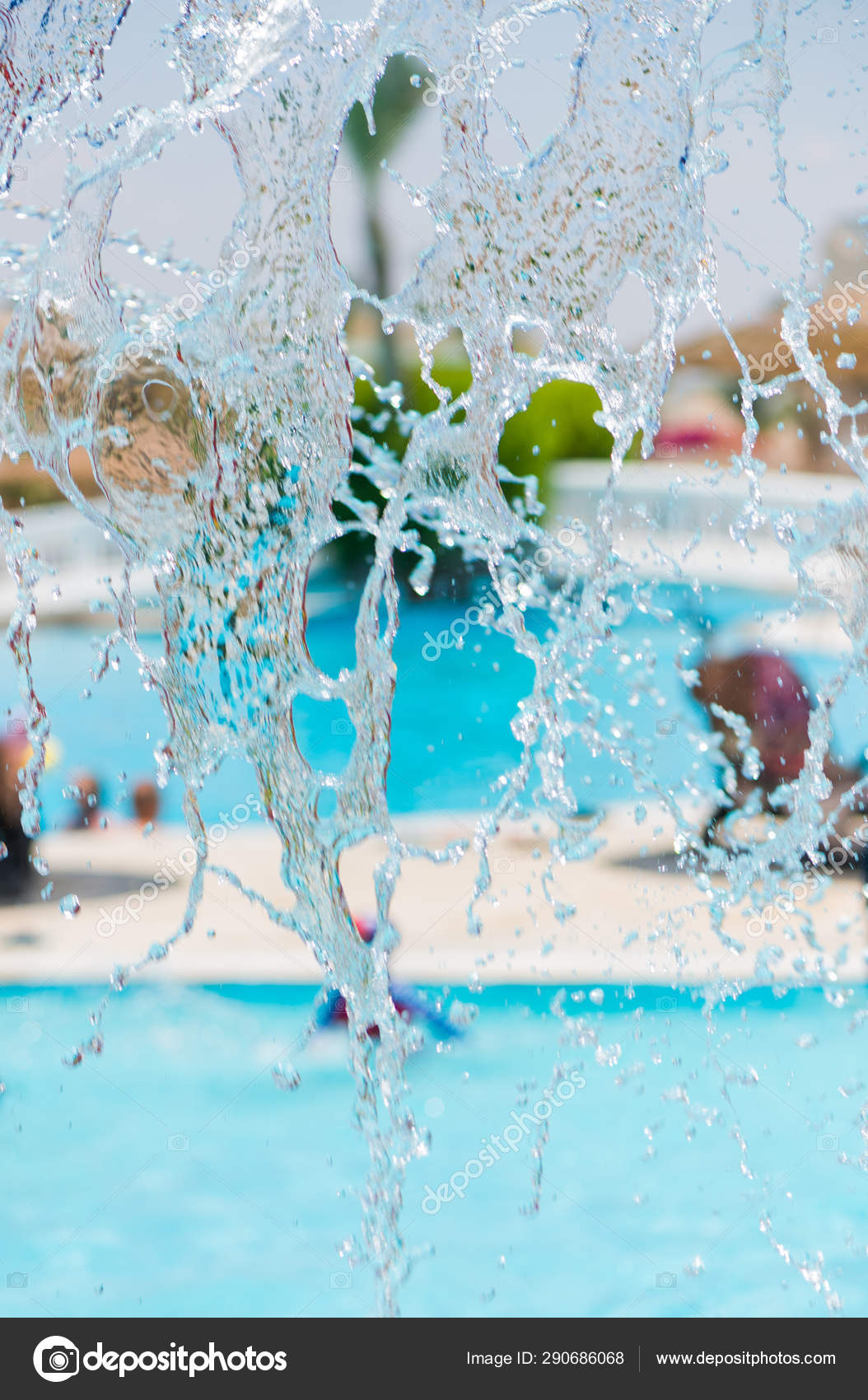 Splashing Water Surface Sunny Pool Activities Background — Stock Photo ...