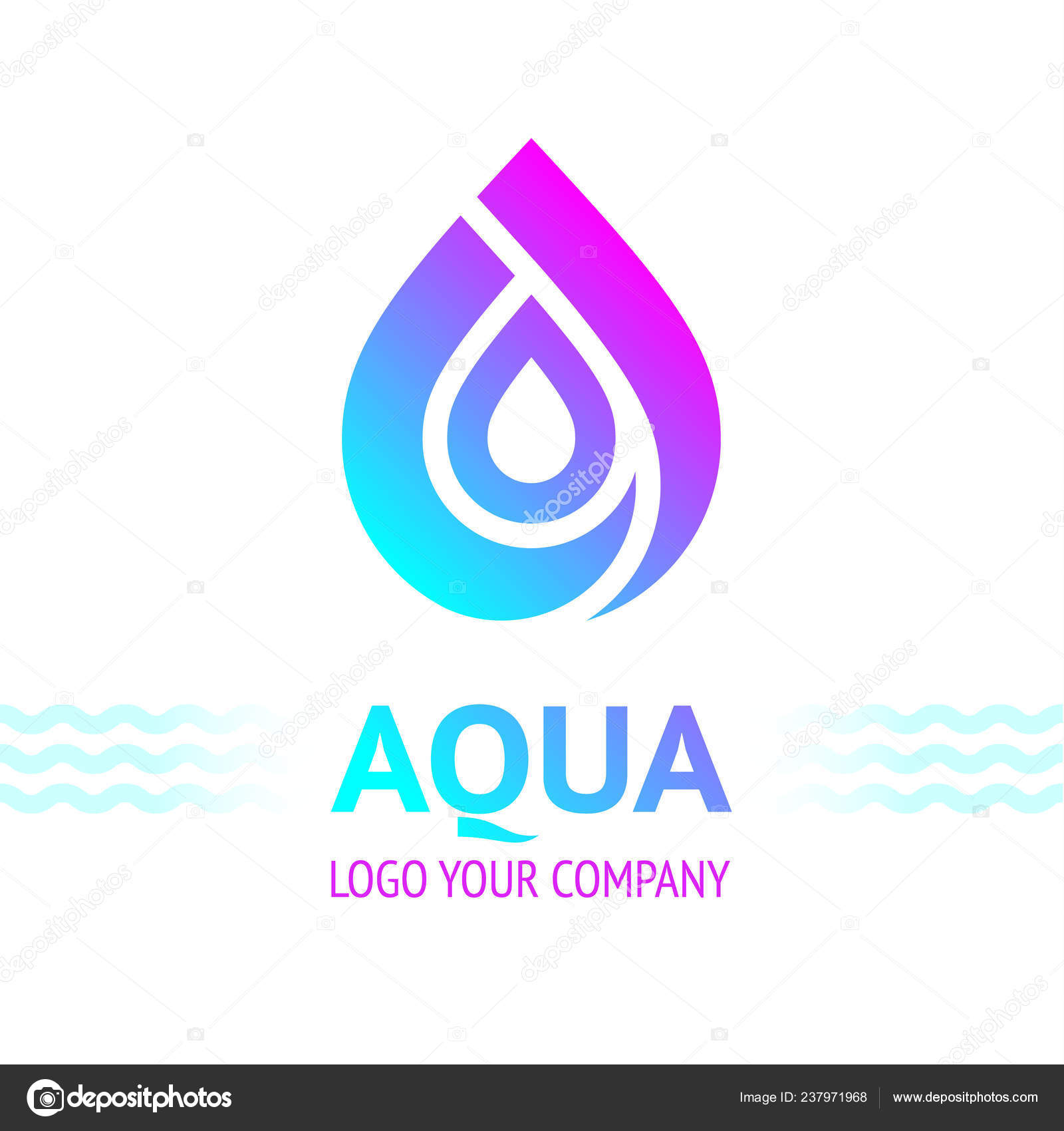 Water Drop Symbol Logo Template Icon Your Design Vector Illustration ...