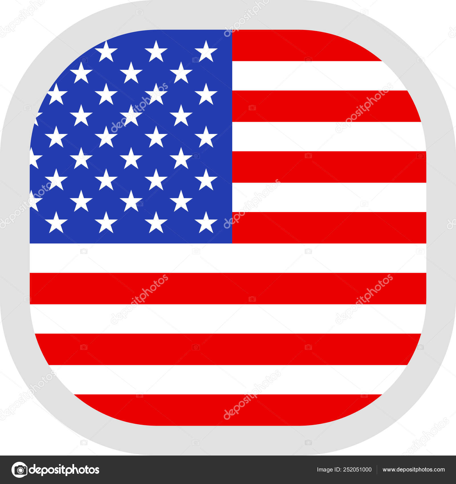 Icon square shape with Flag on white background Stock Vector Image by ...