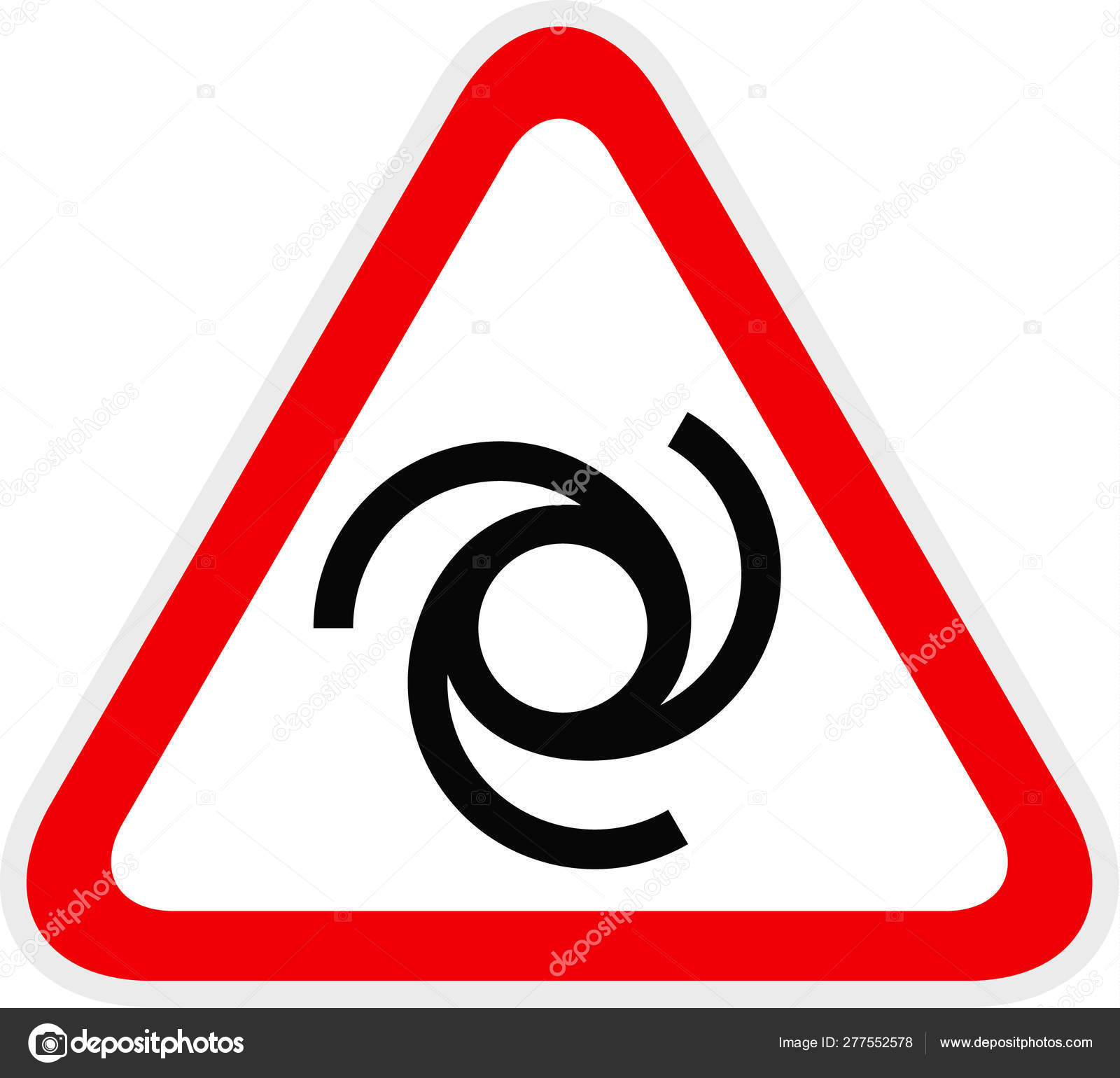 Triangular red Warning Hazard Symbol, vector illustration Stock Vector ...