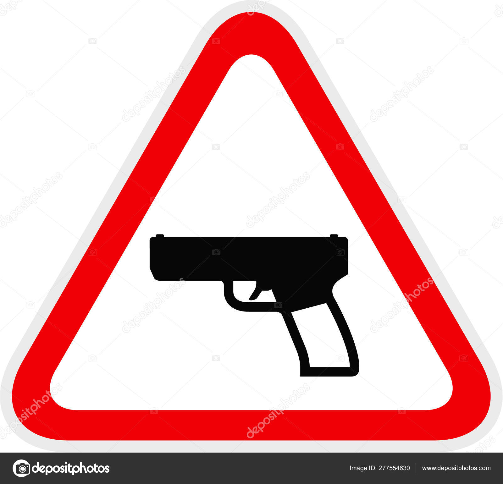 Triangular red Warning Hazard Symbol, vector illustration Stock Vector ...