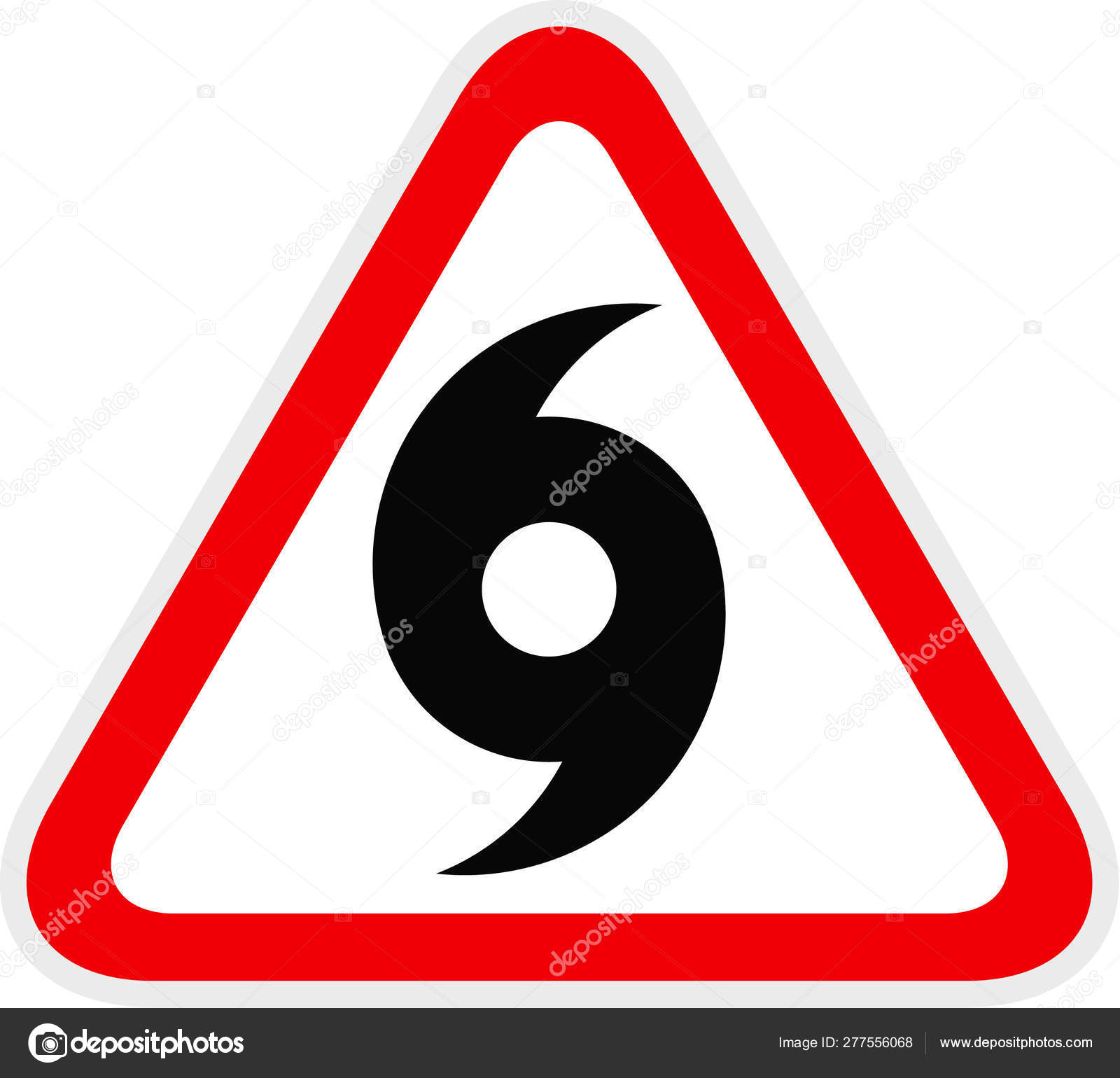 Triangular red Warning Hazard Symbol, vector illustration Stock Vector ...