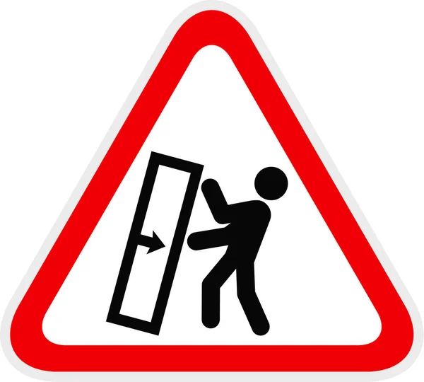 Triangular red Warning Hazard Symbol, vector illustration Stock Vector ...