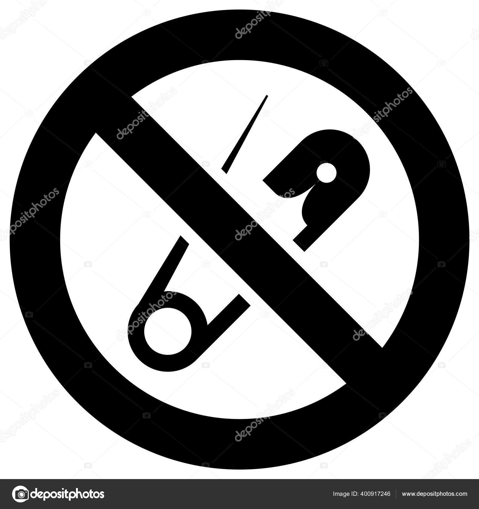 Safety Pin Forbidden Sign Modern Sticker Stock Vector by ©ecelop 400917246