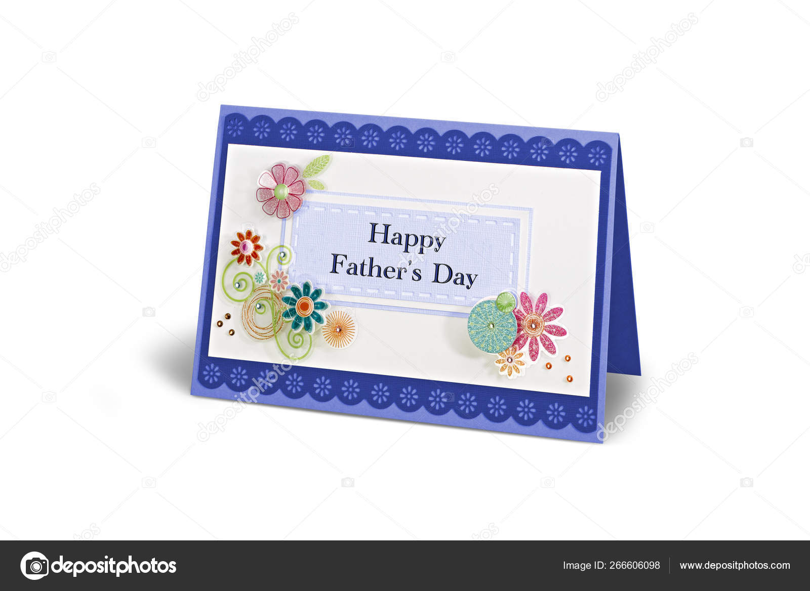 Handmade scratch greeting card with Happy Father day text — Stock Photo ...