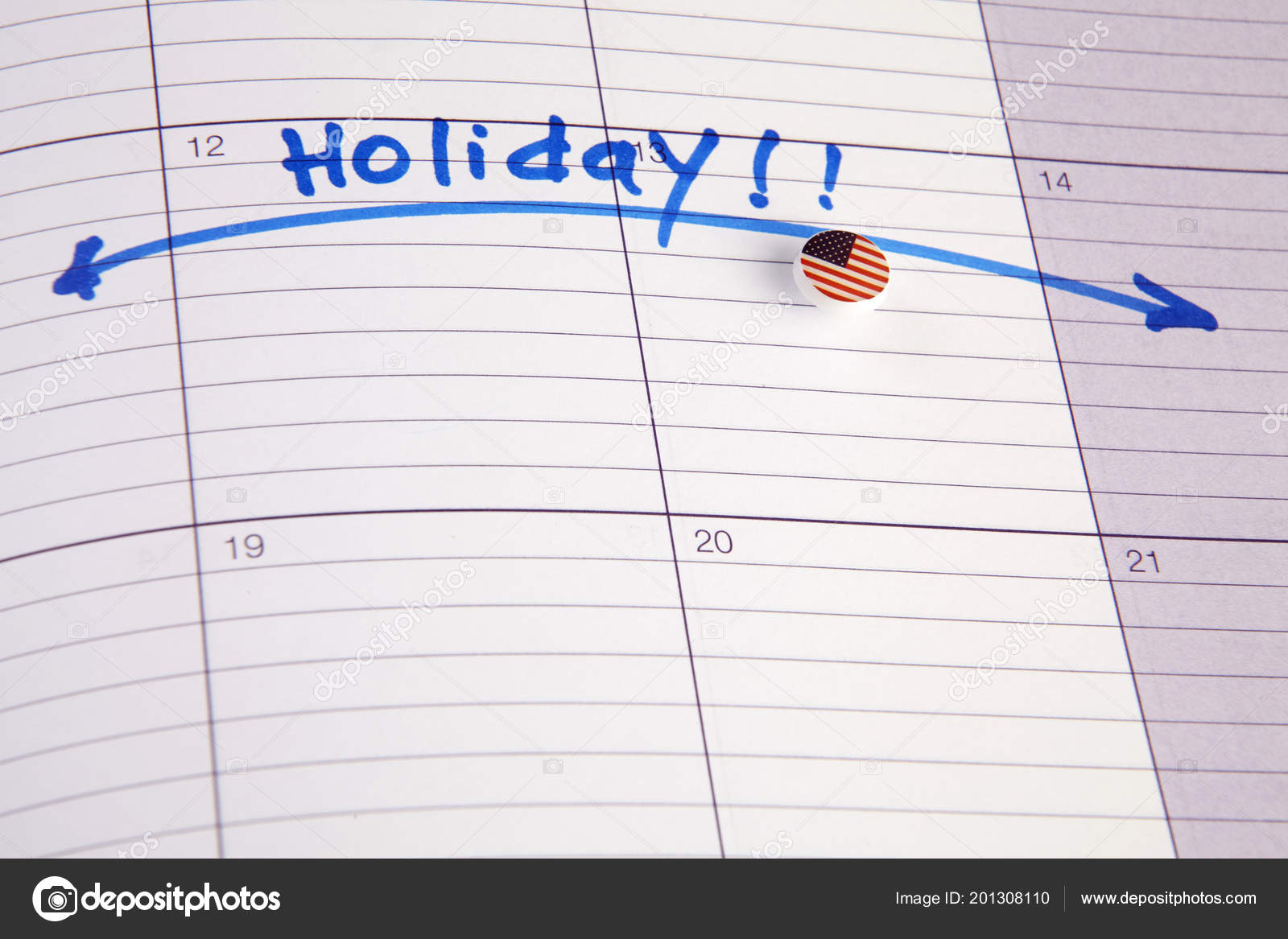 Marked Written Holiday Calendar Important Appointment — Stock Photo ...