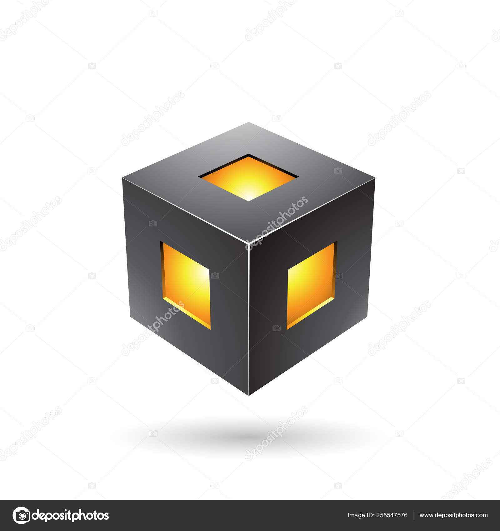Black Bold Lantern Cube Vector Illustration Stock Vector by ©cidepix ...
