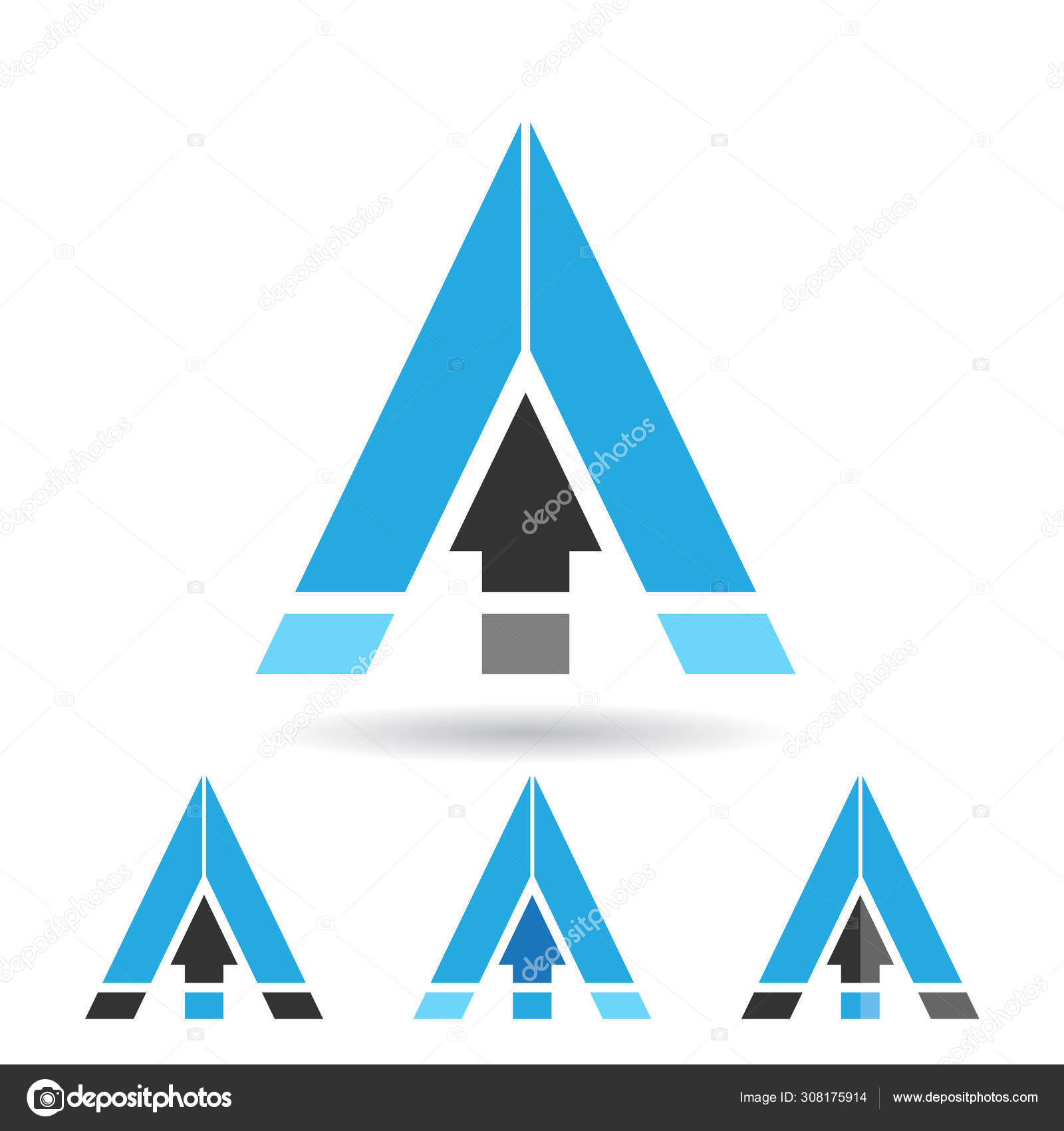 Colorful Abstract Triangle Symbol of Letter A — Stock Photo © cidepix ...