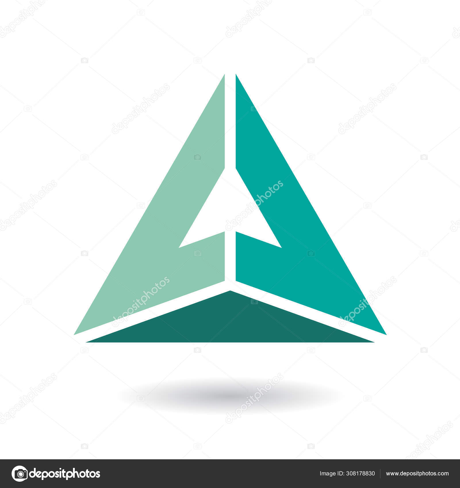 Colorful Abstract Triangle Symbol of Letter A — Stock Photo © cidepix ...