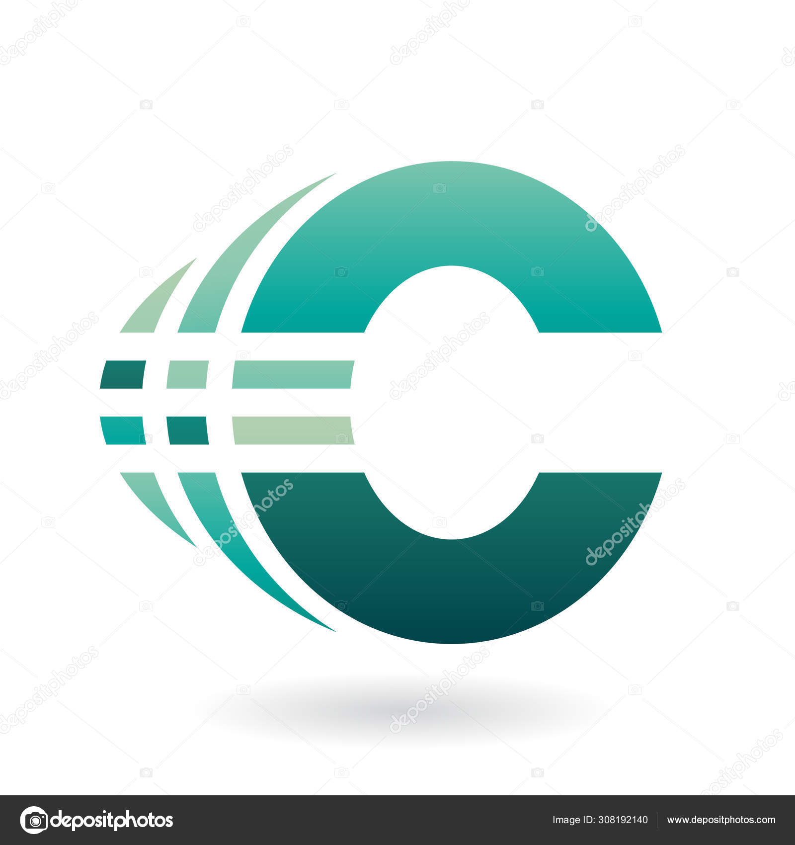 Símbolo abstracto de la letra C — Foto de stock © cidepix #308192140