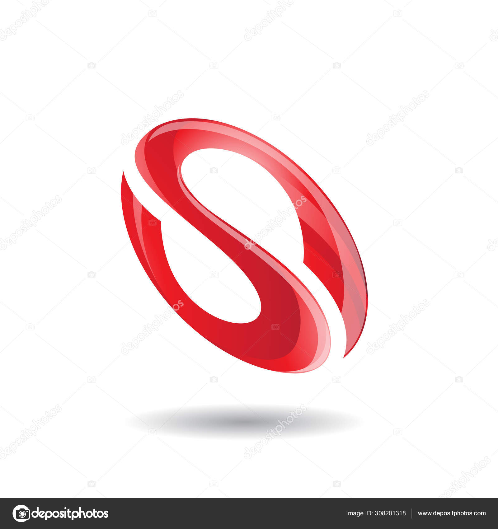 Abstract Symbol of Oval Letter S Icon Stock Photo by ©cidepix 308201318