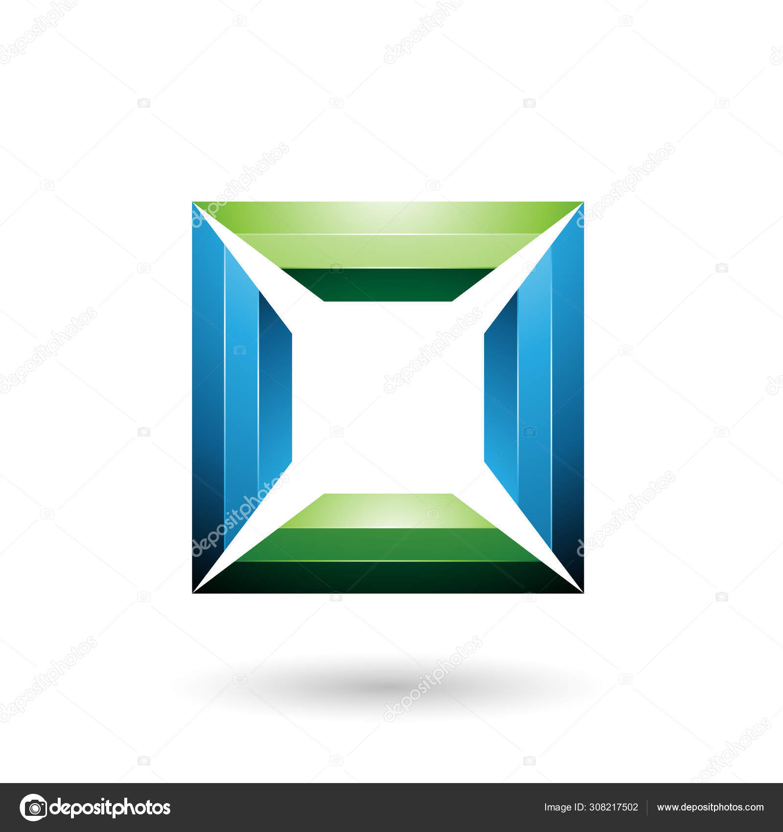 Blue and Green Glossy Square Frame Illustration — Stock Photo © cidepix ...