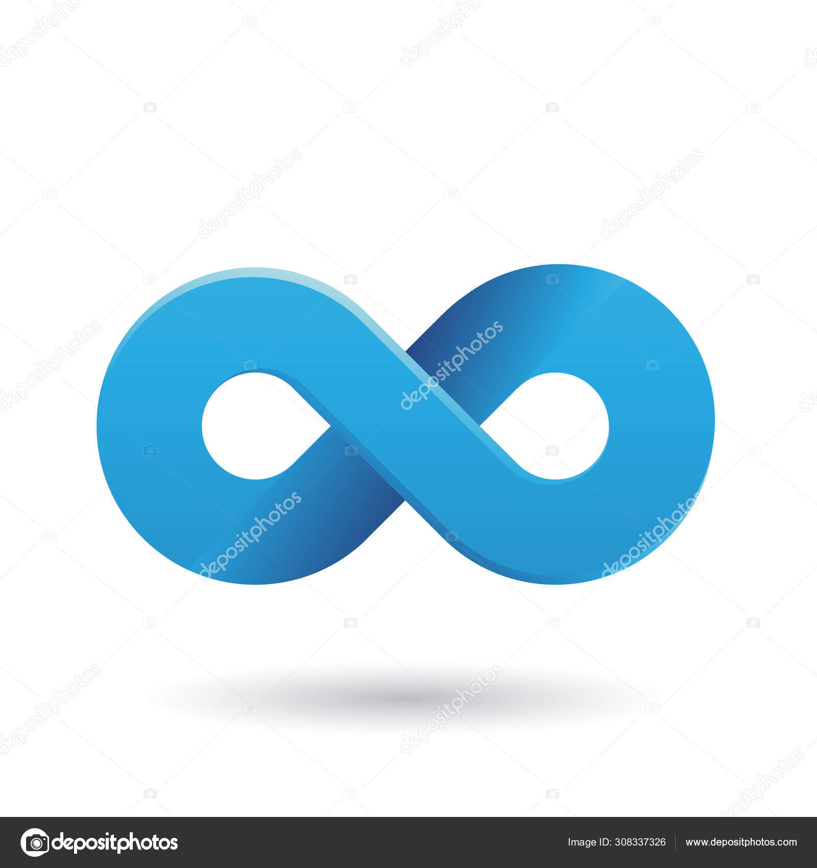 Blue Shaded and Thick Infinity Symbol Illustration Stock Photo by ...