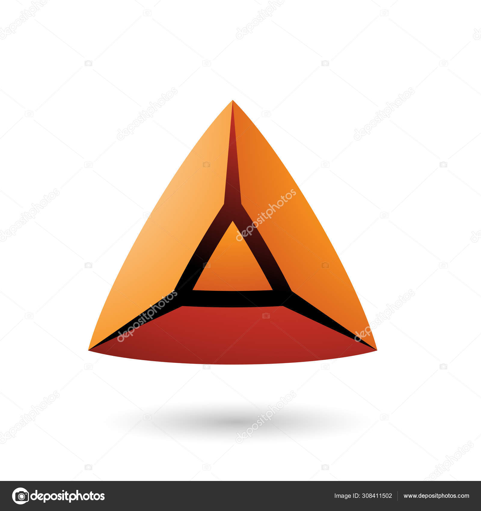Orange and Bold 3d Pyramid Illustration Stock Photo by ©cidepix 308411502