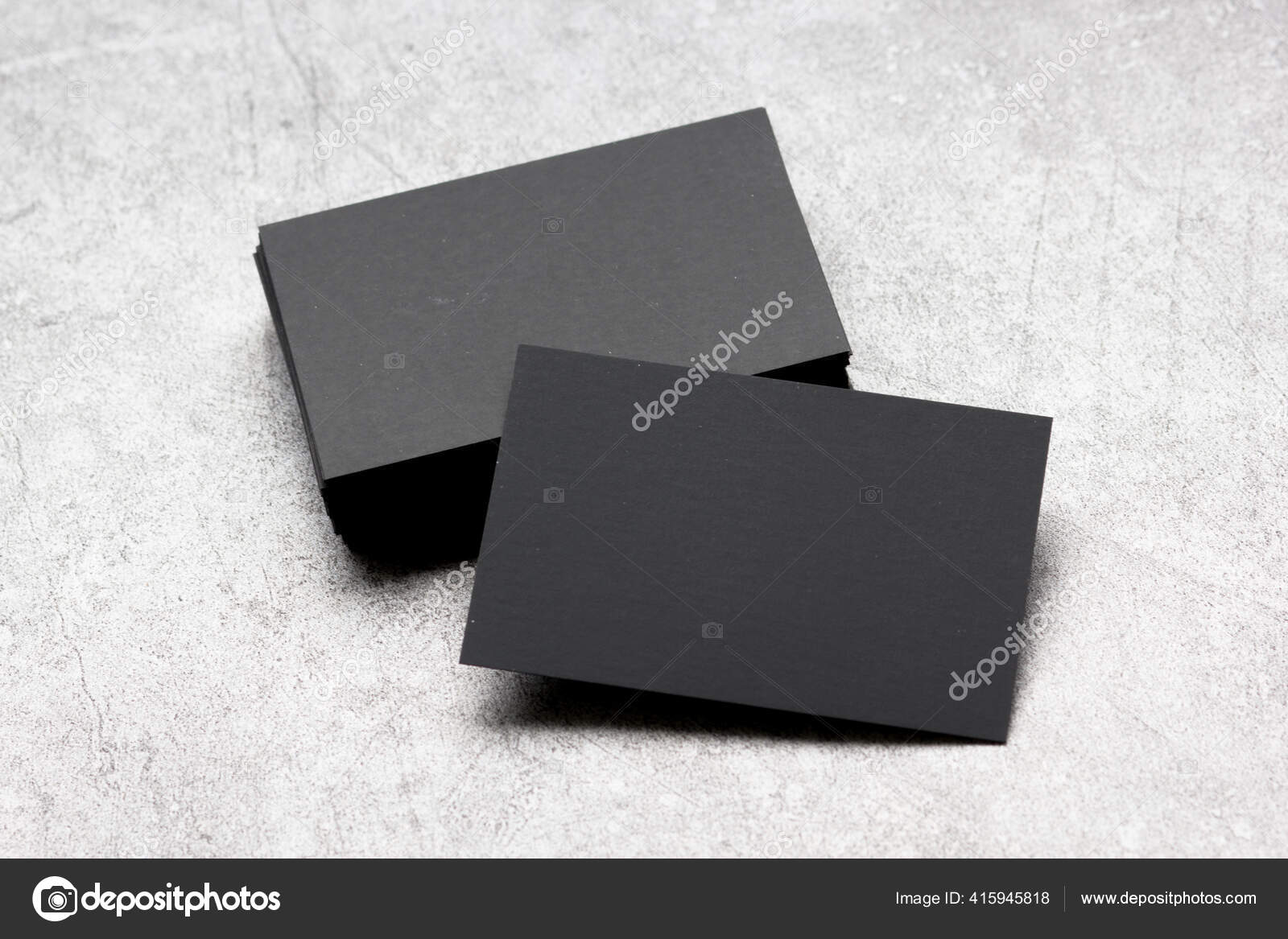 Blank Black Business Card