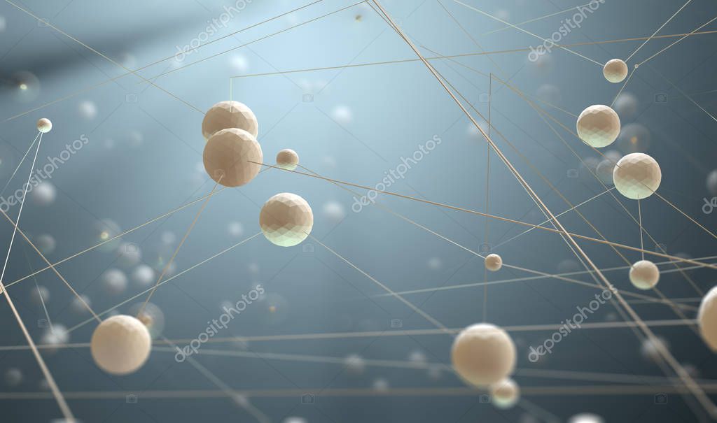 Ilustraci n abstracta en 3D de la innovaci n cient fica y la tecnolog a moderna.Fondo de ciencia ...
