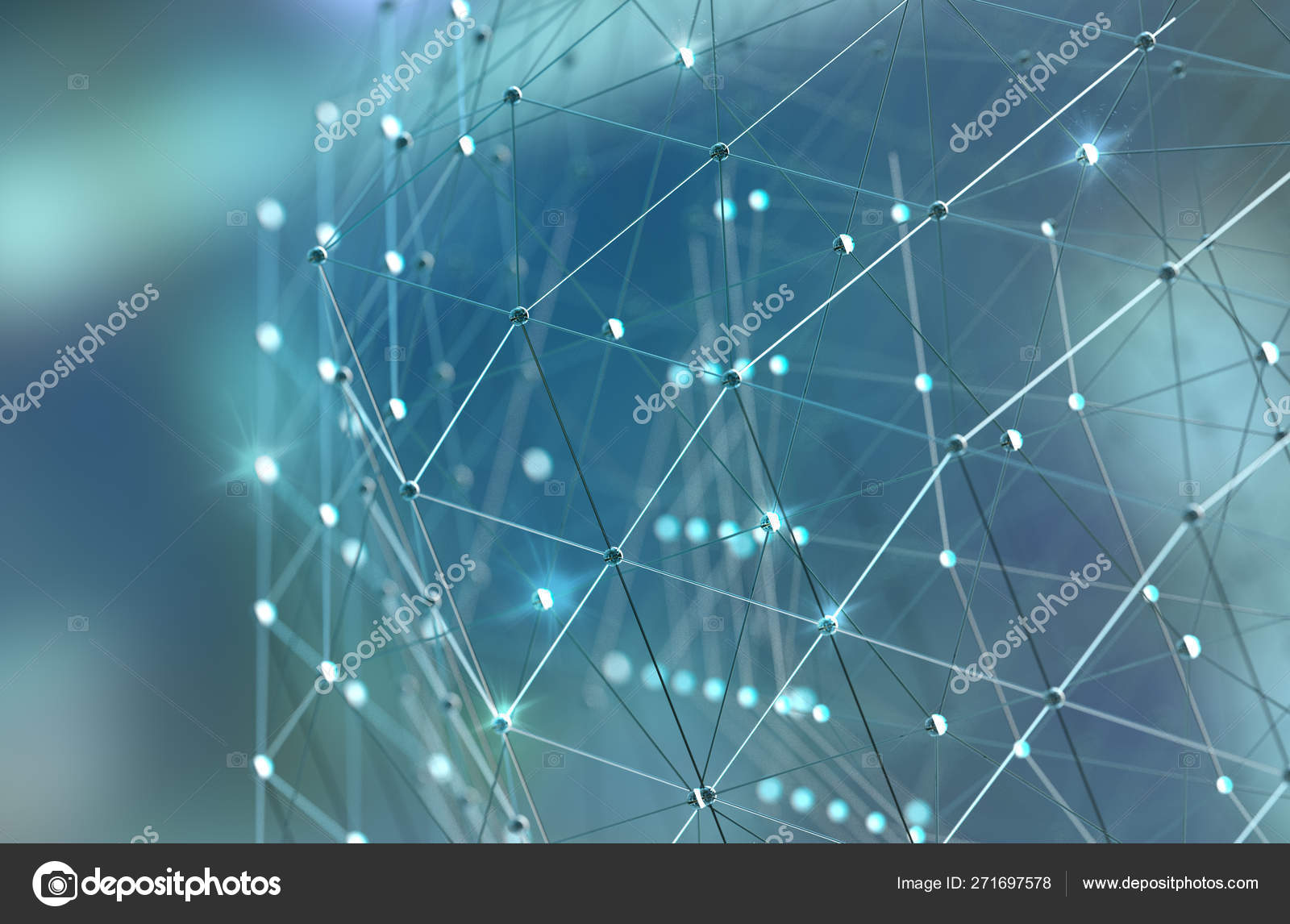 Mesh or net with lines and geometrics shapes detail.3d illustrat Stock ...