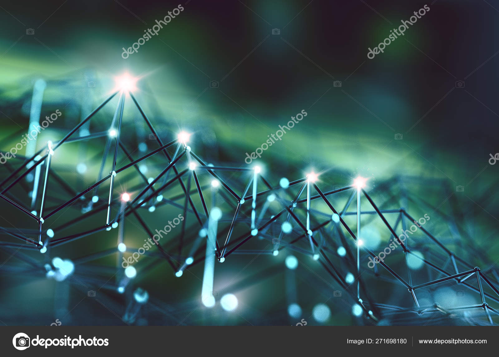 Mesh or net with lines and geometrics shapes detail.3d illustrat Stock ...