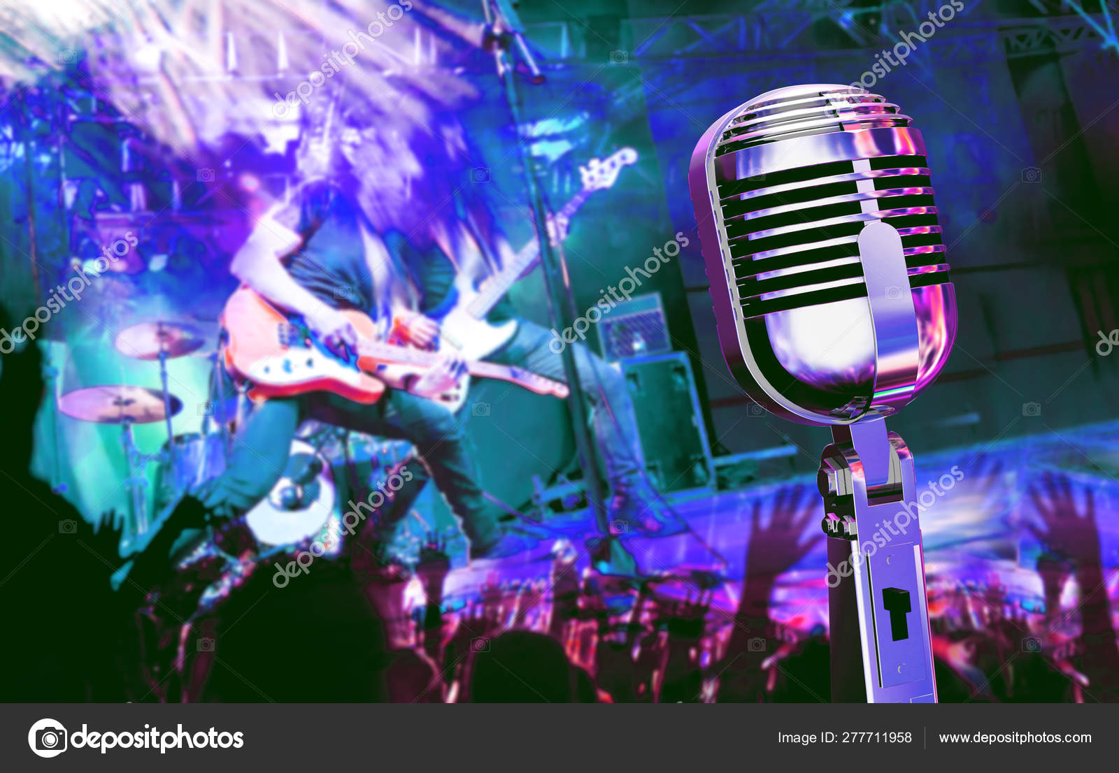 Musical performance on stage. Recreation and music show. Stock Photo by ...