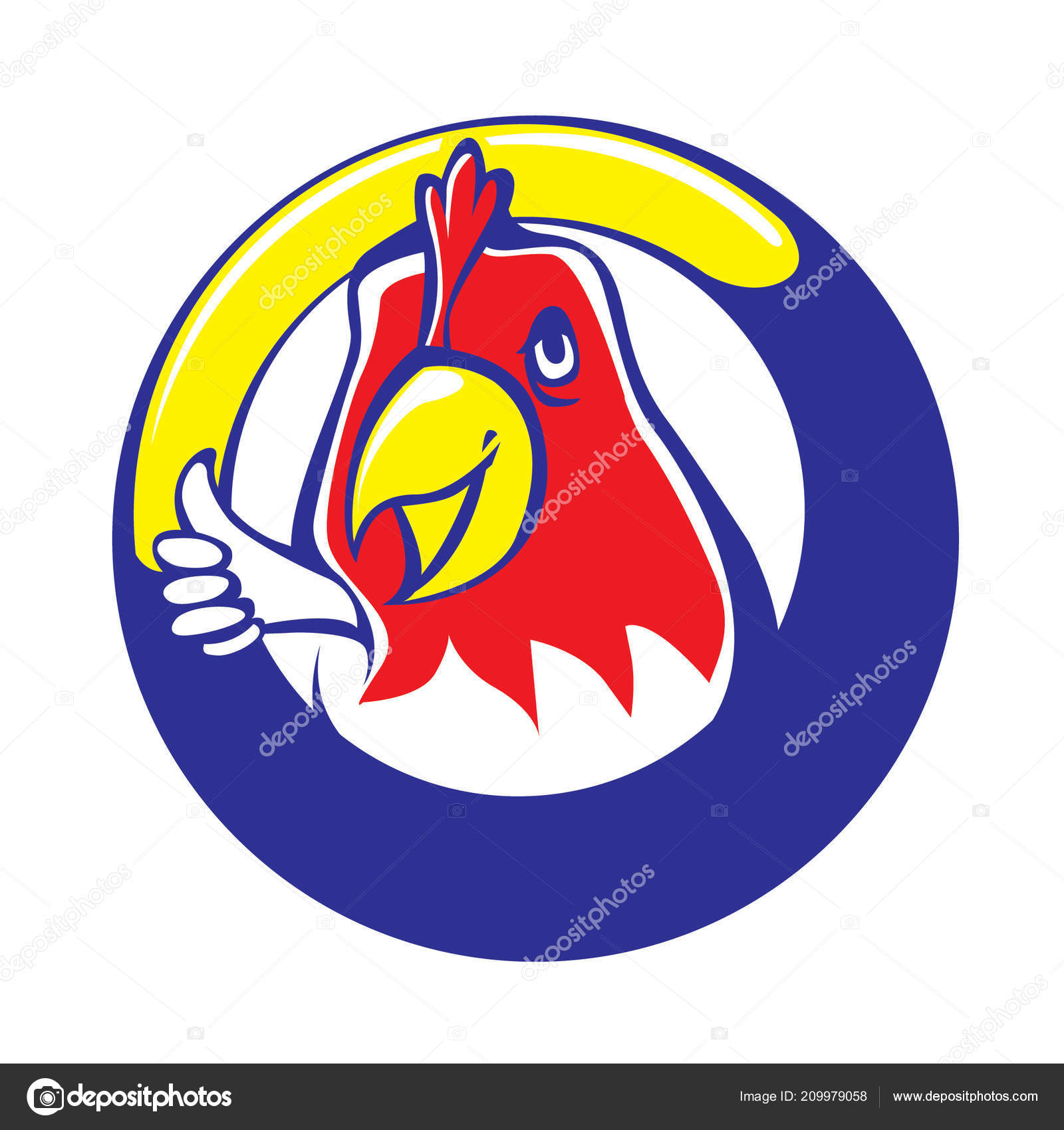 Cartoon Chicken Icon Character Illustration Stock Illustration by ...