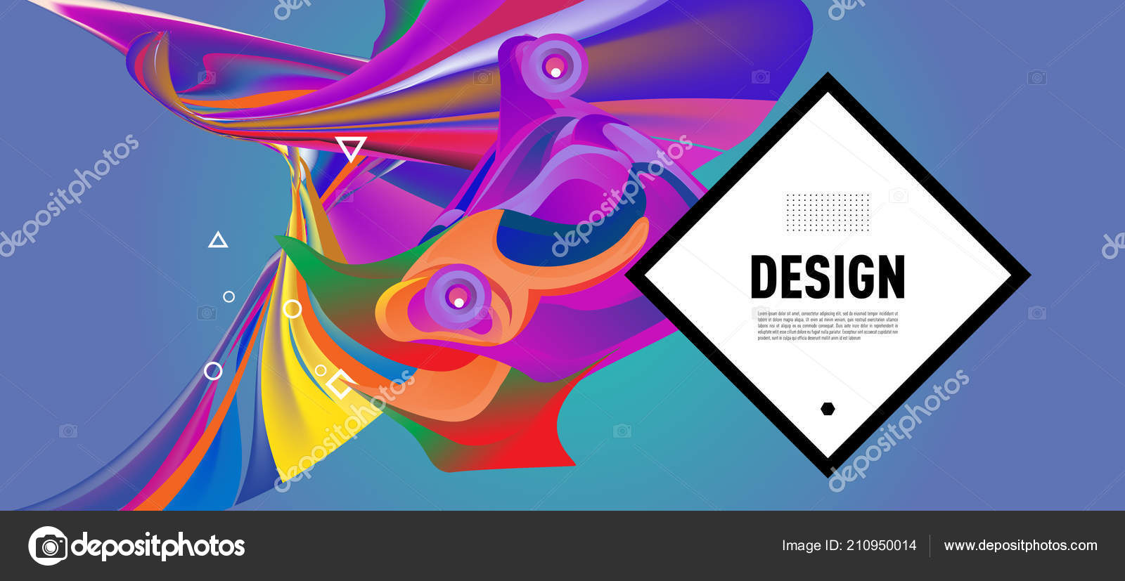 Modern Colorful Flow Poster Art Design Your Design Project Vector Stock ...