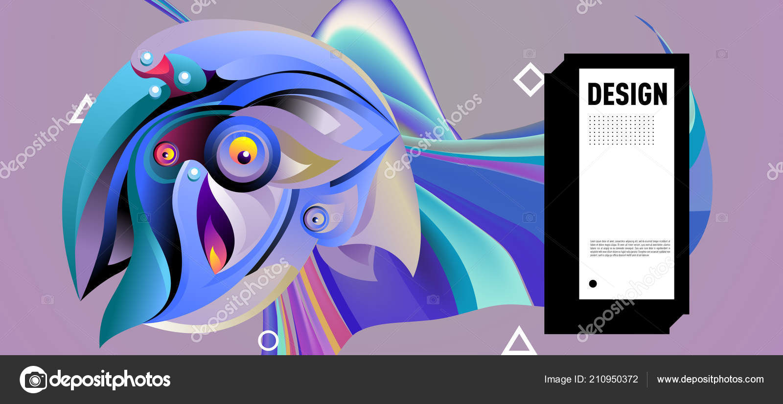 Modern Colorful Flow Poster Art Design Your Design Project Vector Stock ...