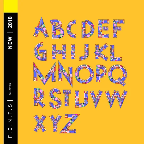 Vector Abstract Colorful Font Alphabet Stock Vector by ©rebermant 212730238