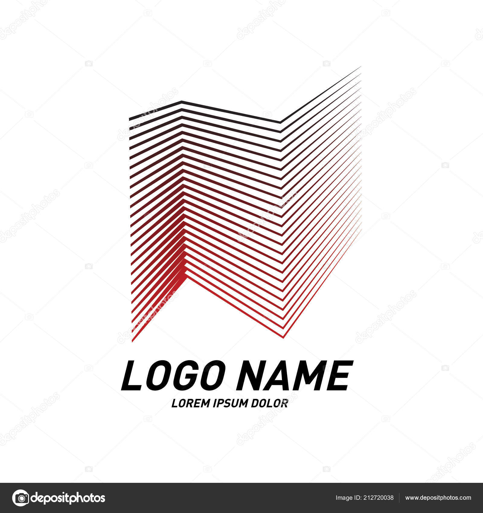 Curvy Stripes Simple Logo Design Stock Vector by ©rebermant 212720038