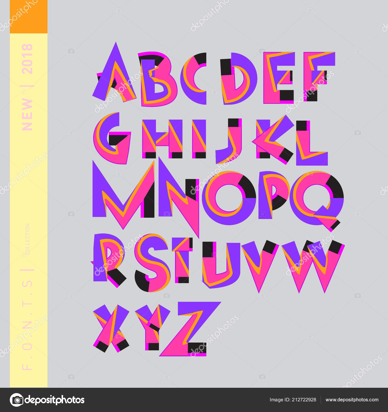 Vector Abstract Colorful Font Alphabet Stock Vector by ©rebermant 212722928 Vector Abstract Colorful Font Alphabet Stock Vector by ©rebermant 212722928
