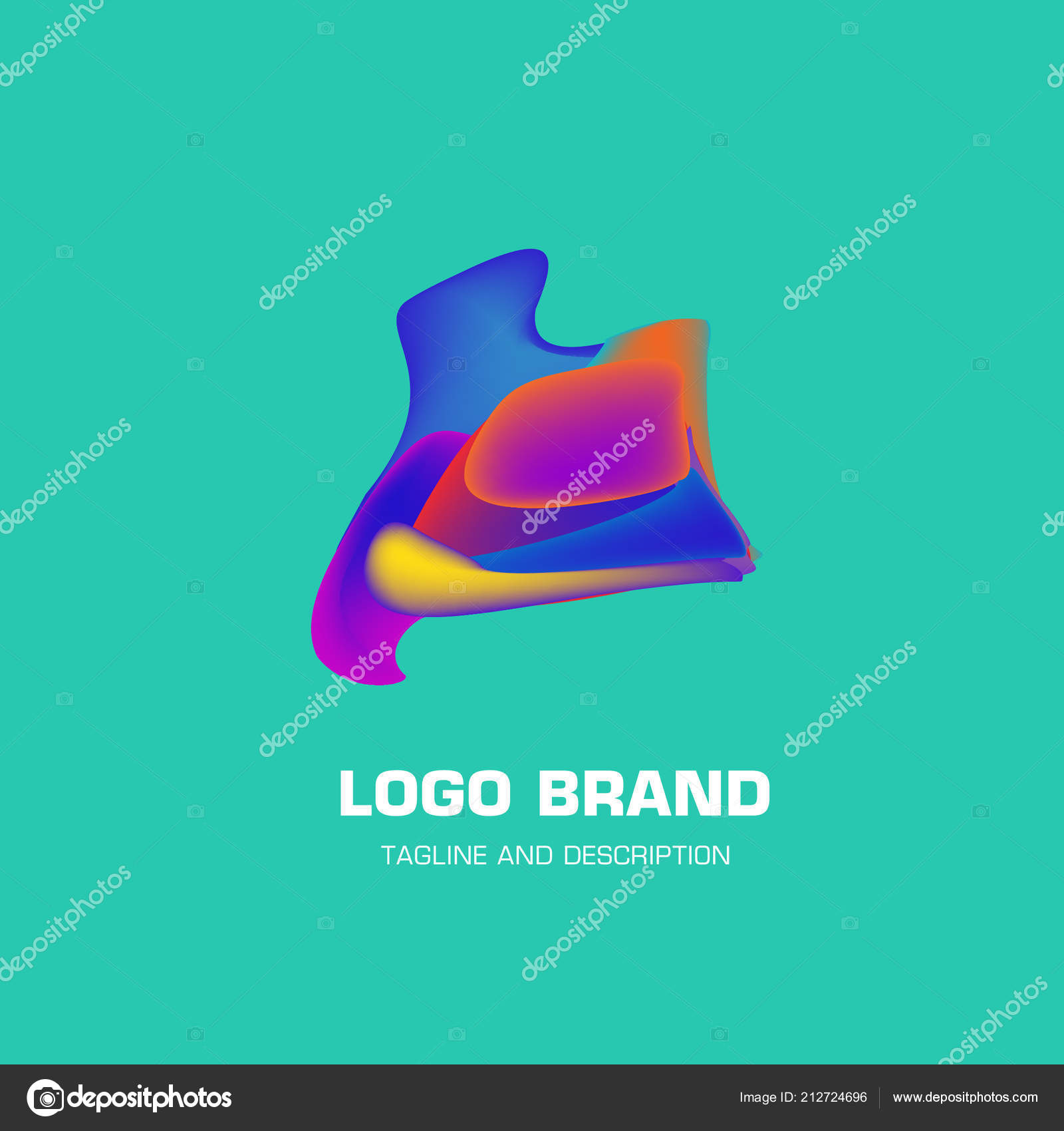 Vector Colorful Liquid Abstract Logo Design Stock Vector Image by ...