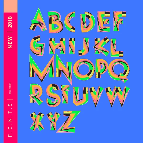 Vector Abstract Colorful Font Alphabet Stock Vector by ©rebermant 212738724