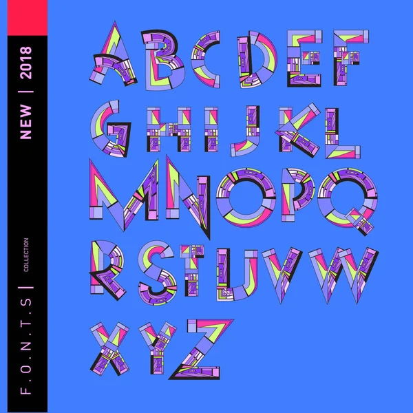 Vector Abstract Colorful Font Alphabet Stock Vector by ©rebermant 212716688