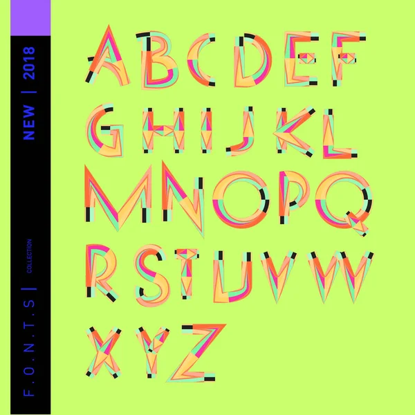 Vector Abstract Colorful Font Alphabet Stock Vector by ©rebermant 212711102