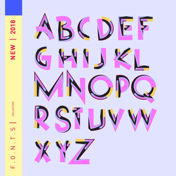 Vector Abstract Colorful Font Alphabet Stock Vector by ©rebermant 212738724