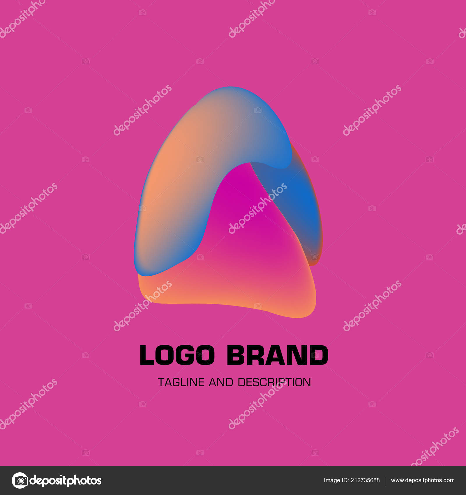 Vector Colorful Liquid Abstract Logo Design Stock Vector Image by ...