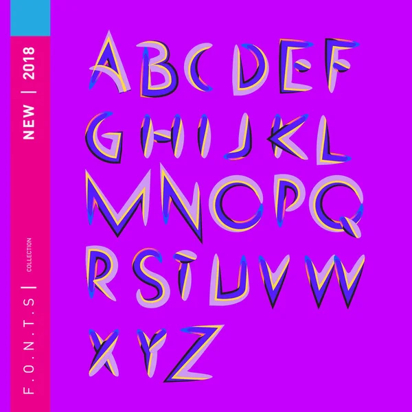 Vector Abstract Colorful Font Alphabet Stock Vector by ©rebermant 212730238